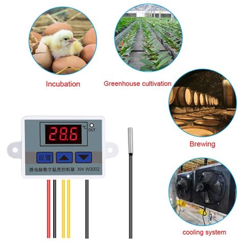 Digital Led Temperature Controller 220v 10a With Waterproof Sensor Probe Grow Folk