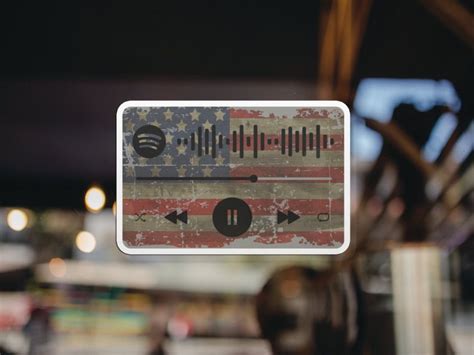 Custom American Flag Spotify Stickers 4 Sticker Scans With The Spotify App Custom Decals With