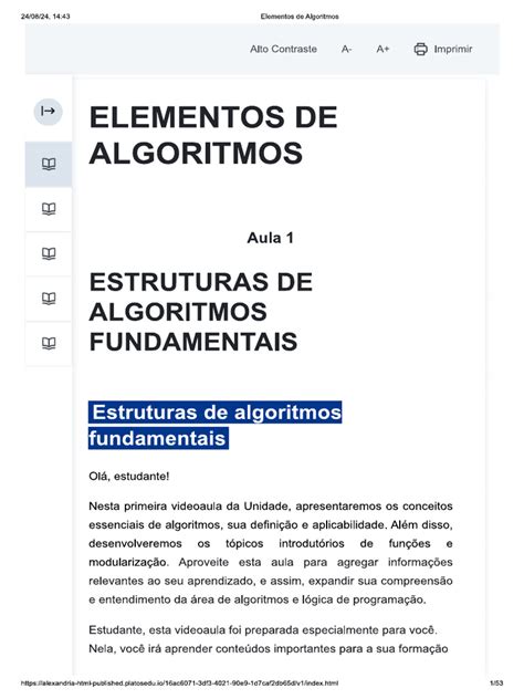 Cw2 Estrutura De Algoritmos Fundamentais Pdf