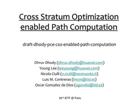 Ppt Cross Stratum Optimization Enabled Path Computation Powerpoint Presentation Id4460371