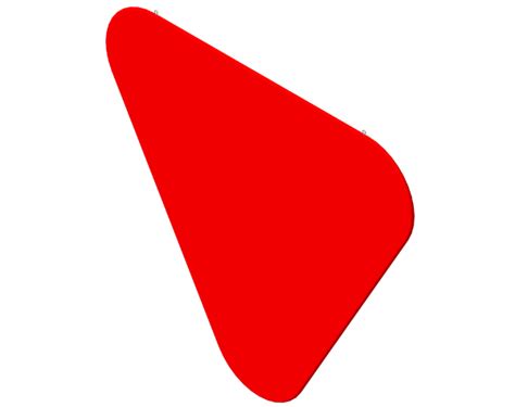 Round Corner Triangle Flat 2d Tectonics