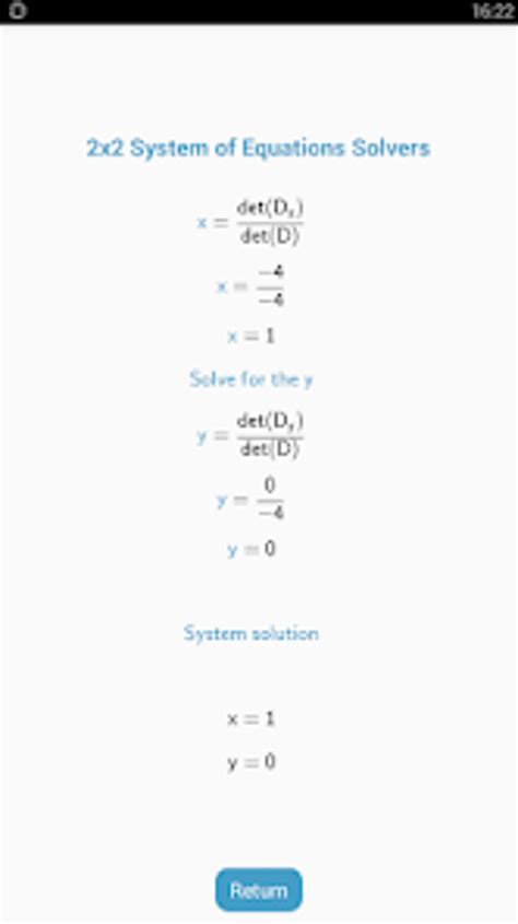 x System of Equation Solvers pour Android Télécharger