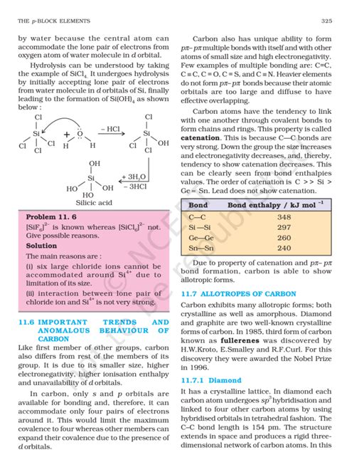 NCERT Book Class 11 Chemistry Chapter 11 The P Block Elements