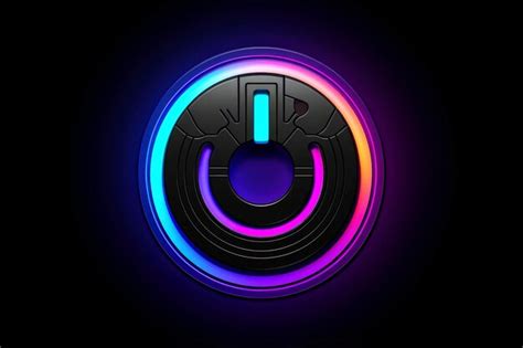 Premium Photo Abstract Colorful Neon Padlock On Black Background