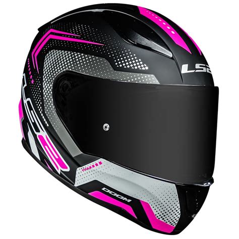 Capacete Ls2 Ff353 Rapid Doom Rosa Grid Motors
