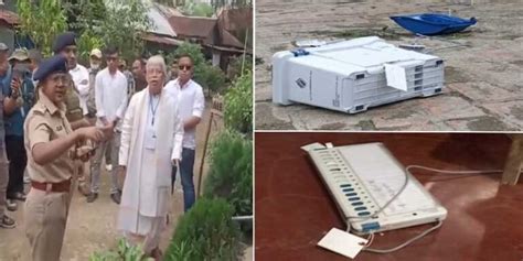 Manipur LS Polls EVM Damaged Firing Incidents Reported During First Phase Of Voting