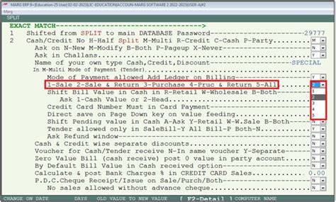 How To Enable Or Disable Mode Of Payment For Sale Return In Marg Software