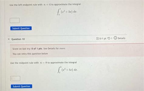 Solved Use The Left Endpoint Rule With N4 To Approximate