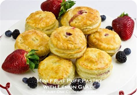 Mini Fruit Puff Pastry With Lemon Glaze • Just One Cookbook