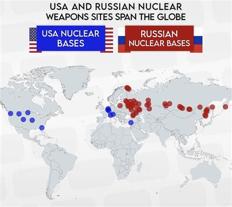 Usa And Russian Nuclear Weapons Sites Span The Globe Rmapswithoutalaska