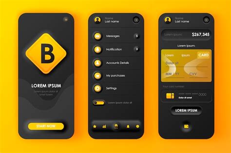 Premium Vector Neomorphic Mobile App Ui Ux Kit Blockchain Unique