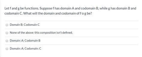 solved letfand g be functions suppose f has domain a and