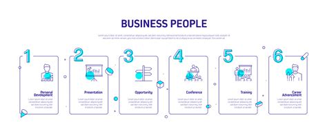 비즈니스 피플 관련 프로세스 인포그래픽 템플릿 프로세스 타임라인 차트 선형 아이콘이 있는 워크플로 레이아웃 0명에 대한 스톡