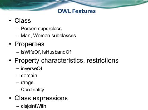Ontology Model And Owl Ppt