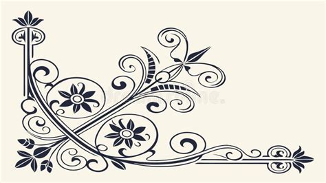 Floral Corner Ornament Decorative And Elegant Design Element Vector Design Generative Ai Stock