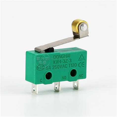 10pcs microswitch limit switch 3pin n o n c pulley microswitch kw4 3z 3