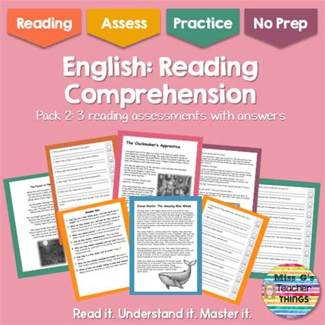 Year 3 Reading Comprehension Practice Papers Pack 2 3 Texts Answer Sheets