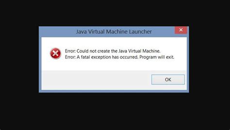 Guide Come Risolvere Error Could Not Create Java Virtual Machine