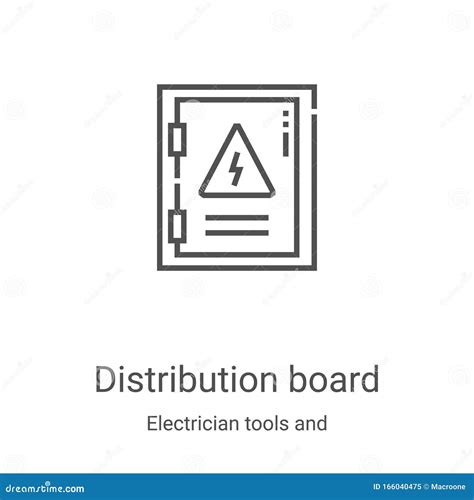 Distribution Board Icon Vector From Electrician Tools And Elements Collection Thin Line