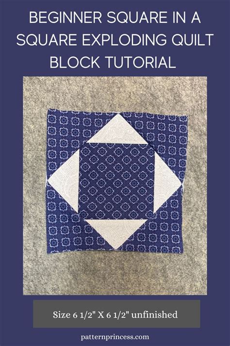 Beginner Square In A Square Exploding Quilt Block Tutorial Pattern