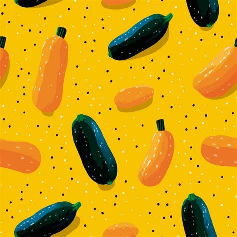 Premium Vector Seamless Colorful Cucumber Pattern