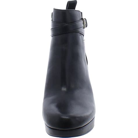 Vionic Nella Womens Leather Block Heel Ankle Boots Shop Premium Outlets