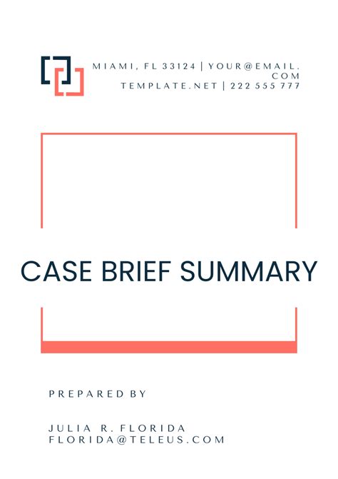 Free Case Brief Summary Template To Edit Online