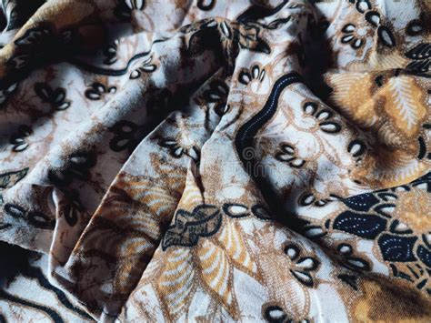 Clasic Indonesian Premium Batik Sogan Pattern Stock Image Image Of