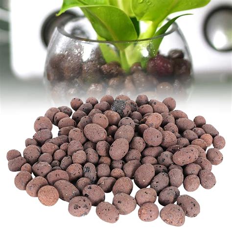 Zhanqune Expanded Clay Pebbles 200g Hydroponic Grow Media Natural Ph