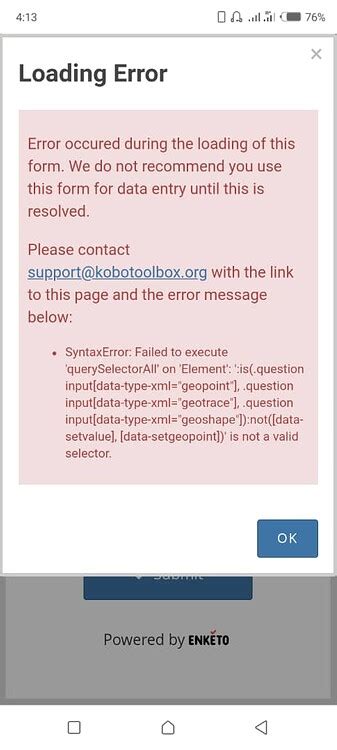 error occurred during the loading of this form we do not recommend you use this form for data