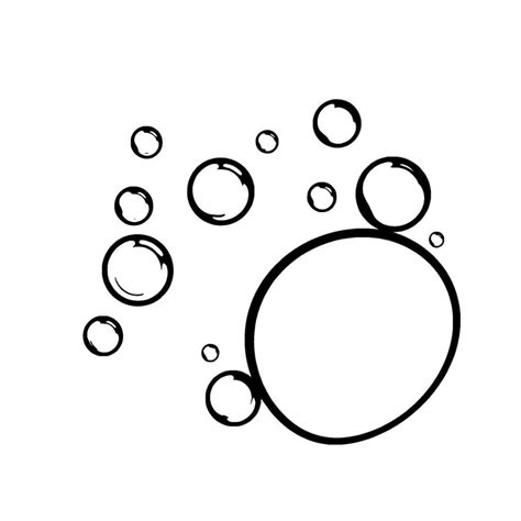 Abstract Illustration Of Varioussized Bubbles With Bold Black Outlines And Subtle Internal
