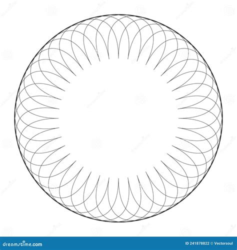 Geometric Circular Abstract Motif Icon Symbol Radial Radiating Design Element Vector Stock