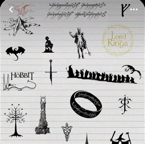 Lotr Small Tattoo Ideas Lord Of The Rings Small Tattoo Tolkien