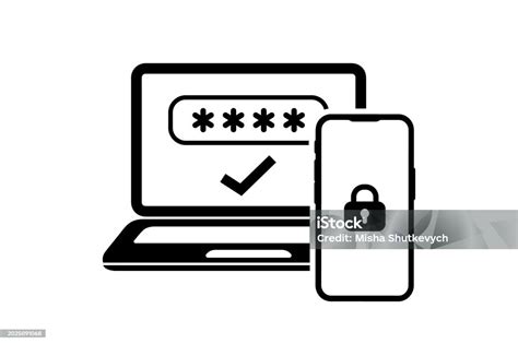 2단계 인증 아이콘입니다 보안 로그인 또는 로그인을 위한 확인 푸시 코드 메시지입니다 암호 인증 2fa 확인 암호 스마트폰과 노트북을 통한 2단계 인증 Brand Name