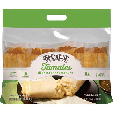 Cheese And Green Chili Tamales Del Real Foods