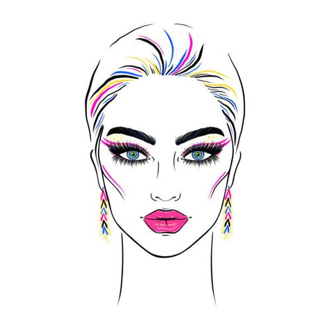 Kiss Faces Makeup Drawings