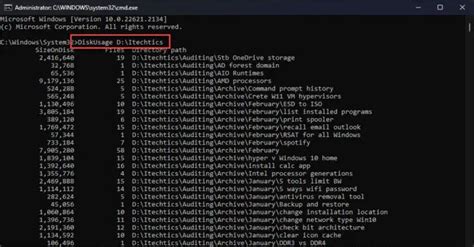 Diskusage Check Disk Space In Windows 11 Using Command Line