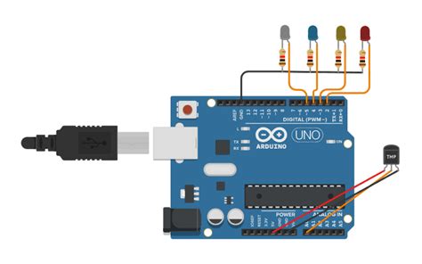 Circuit Design Tp 12 Termómetro Complejo Tinkercad