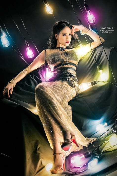 Shwe Eain Si Colorful Light Bulbs Photoshoot In Sunday Journal Cover