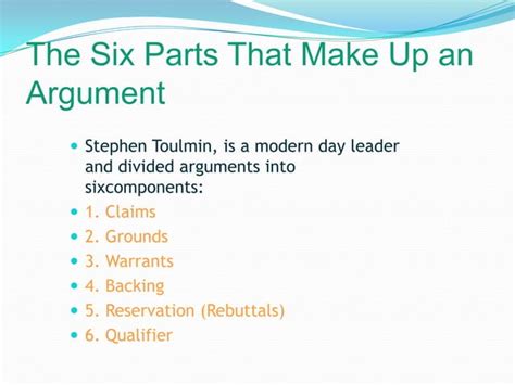 Toulmin Model Extra Credit Ppt