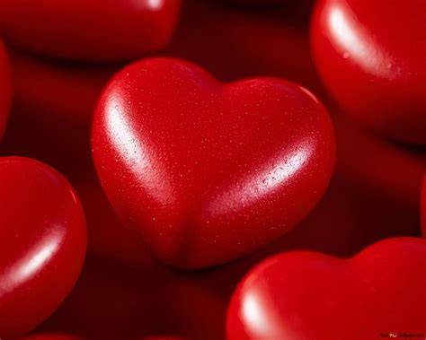 Romantic Red Heart Glow Hd Wallpaper Download