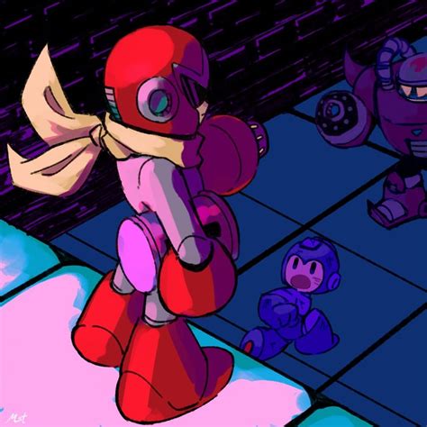 Mega Man Proto Man And Dark Man Mega Man And 2 More Drawn By