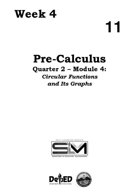 Pre Calculus Module Without Answer Keys Docsity