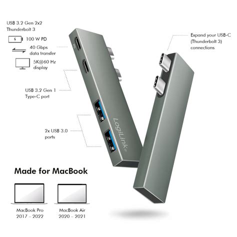 usb 3 2 gen2x2 docking station 4 port pd silver usb 3 2 hubs
