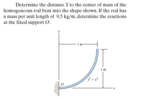 Solved Determine The Distance X To The Center Of Mass Of The