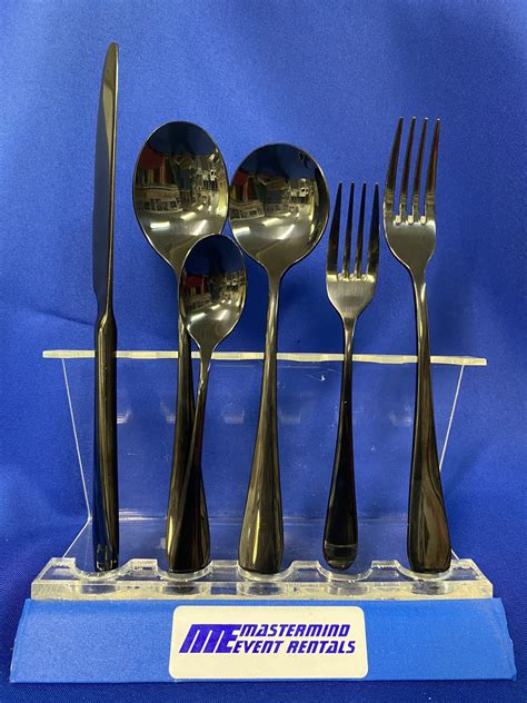 Black Gloss Enamel Flatware Mastermind Events