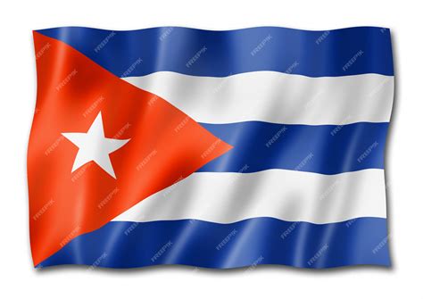 Premium Photo Cuban Flag Isolated