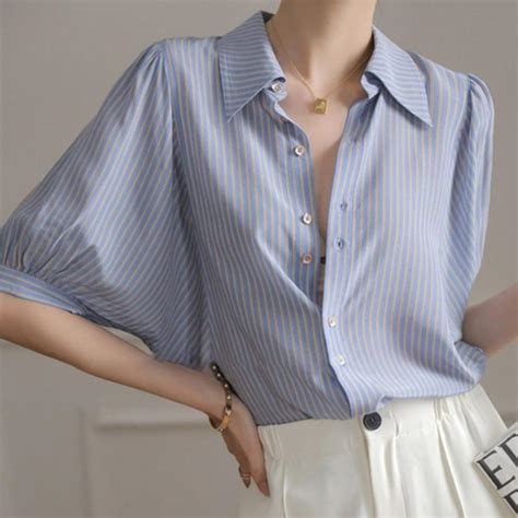 다잇템 여자 세련 출근룩 카라넥 Ss 쿨 포멀룩 블라우스