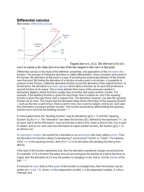 Differential Calculus Pdf Derivative Function Mathematics