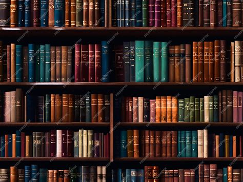 Library Books In A Library Books In Library Shelves Bookshelf Full Bookshelf Generative Ai